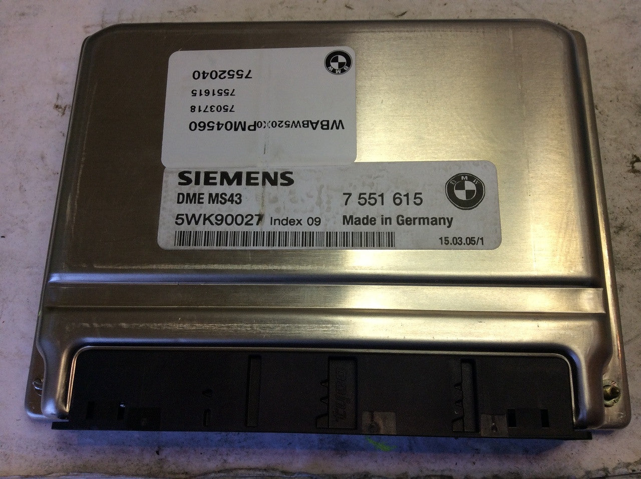 Plug & Play BMW Engine ECU DME MS43, 7551615, 7 551 615, 5WK90027, IND – Cartech Electronics ...