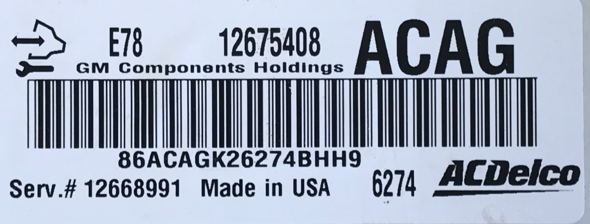 Plug & Play ACDelco Engine ECU, Vauxhall, 12675408, ACAG, E78, 1266899 ...