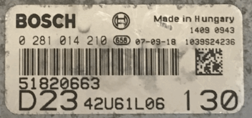 Plug & Play Bosch Engine ECU, Fiat Ducato 2.3D, 0281014210, 0 281 014 ...