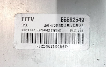 Vauxhall Opel Zafira Engine ECU, 55562549, FFFV, MT35E 2.3 – Cartech ...