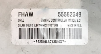 Vauxhall Opel Zafira Engine ECU, 55562549, FHAW, MT35E 2.3 – Cartech ...
