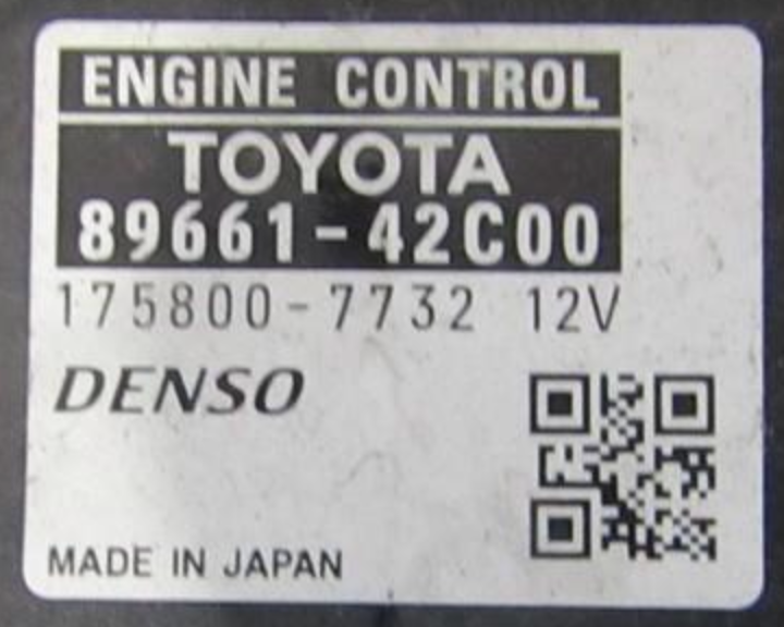 Plug & Play Denso Engine ECU, TOYOTA RAV 4, 89661-42C00, 175800-7732 ...