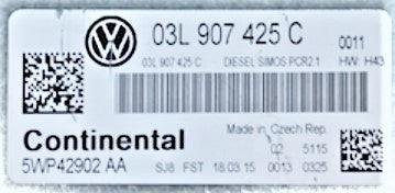 Plug & Play Continental Engine ECU, VW, 03L907425C, 03L 907 425 C, 5WP ...